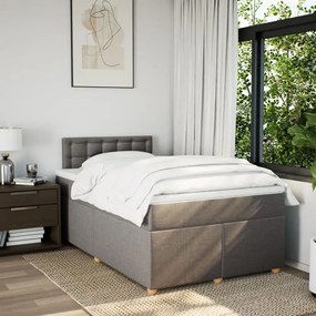 Box spring postel s matrací taupe 120x200 cm textil 3288965
