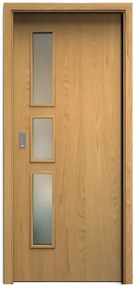 SAPELI ELEGANT KOMFORT M33 - DÝHA - POSUVNÉ DVEŘE VČ. ZÁRUBNĚ - Dub natur Průchozí šířka (cm): 100, Průchozí výška (cm): 197