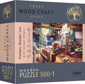 Dřevěné puzzle trefl wood craft origin puzzle poklady na půdě 501 dílků