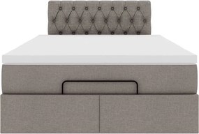 Osmanský rám postele s matrací taupe 120x190cm textil 3311529