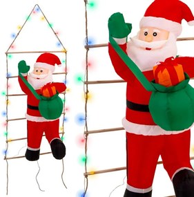 Nafukovací Santa Claus na žebříku 150 cm s LED osvětlením