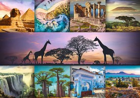 TREFL PUZZLE PREMIUM Foto koláž Afrika 68x48cm skládačka 1000 dílků tr10792