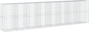 Gabionový koš s víkem 800 x 100 x 200 cm pozinkované železo 3295239