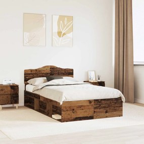 Rám postele Staré dřevo 120 x 200 cm Masivní borové dřevo 3412923