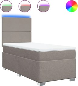Box spring postel s matrací taupe 100 x 200 cm textil 3292696