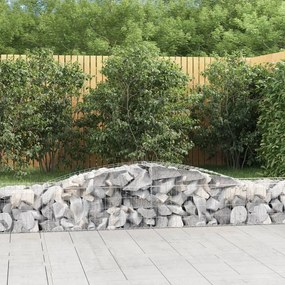 Klenuté gabionové koše 3 ks 400x50x40/60 cm pozinkované železo 3146958