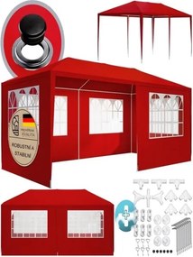 Zahradní párty stan 3x6 m - červený