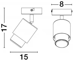 Bílá designová stropní svítilna Ison