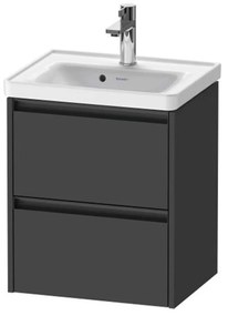 Duravit Ketho.2 - Umyvadlová skříňka 55x48x38 cm, 2 zásuvky, grafit mat K25280049490000