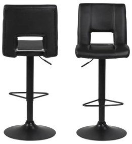 Designová barová židle Nerine černá-ekokůže