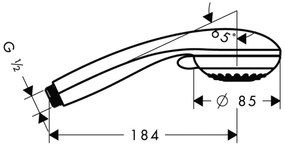 Hansgrohe Crometta 85, ruční sprcha Vario, chromová, HAN-28562000