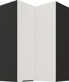 ARIA wb | horní kuchyňská skříňka 60x60 GN-90 2F (90°) rohová s policemi | VYSOKÁ | 60x60 cm | černá/bílá