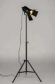 Stojací designová industriální lampa Cinema Logic Black