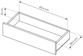 LOVI c | komoda 196 2D3S | 196 cm | dub cremona
