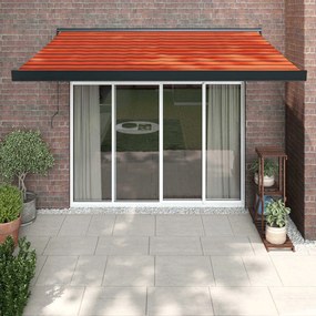 vidaXL Kazetová markýza na ruční ovládání 350 cm [3052671] Barva: Krémová (bílý rám)