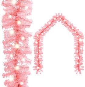329199 vidaXL Vánoční girlanda s LED světýlky 10 m růžová