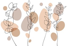 Samolepící tapeta detail minimalistických rostlinek