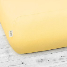 Jersey prostěradlo středně žluté na výšku matrace do 20 cm Velikost: 90 x 200