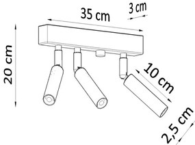 Sollux SL.0899 - Bodové svítidlo EYETECH 3xG9/12W/230V černá