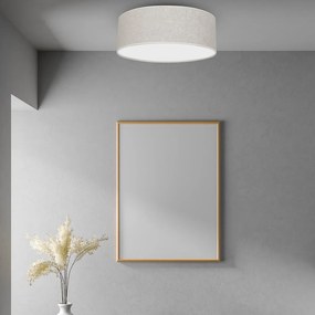 Stropní svítidlo Lino Round, 1x lněné stínítko, (bílé plexisklo), (fi 50cm)