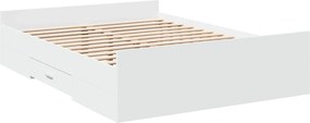 Rám postele se zásuvkami bílý 120 x 200 cm kompozitní dřevo 3280300