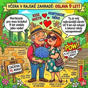 Srdcem darované Veselá osobní ilustrace na přání – Plakát A4 včetně rámečku Varianta grafického zpracování:: Pin Up