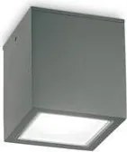ILUX 251554 Venkovní stropní přisazené svítidlo Ideal Lux TECHO PL1 SMALL ANTRACITE 251554 GU10 1x20W IP54 9cm antracitové - IDEALLUX