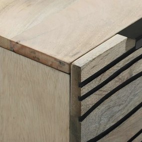 Sestava komody 2 ks Bílá 120 x 33 x 75 cm Masivní mangové dřevo 3310046