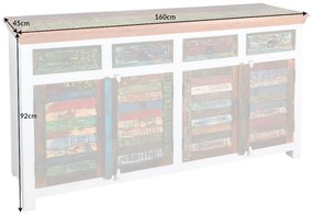 Designová komoda Jacktar 160 cm bílé mango