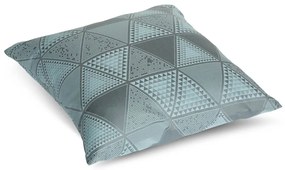 Povlak na polštář Veba STAR Nordic v kombinaci trojúhelníků a mikrodesénu šedotyrkysová Velikost: 40x40 cm