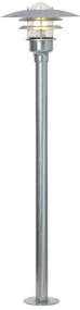 Pozinkovaný zahradní sloupek Lønstrup 32 pro žárovku E27 116cm  - Nordlux