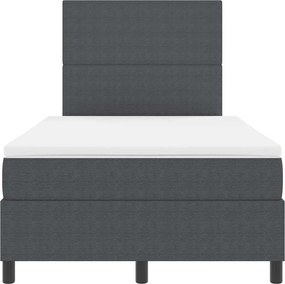 Postel s boxspringem s čelo Tmavě šedá a bílá 120 x 190 cm 3337548