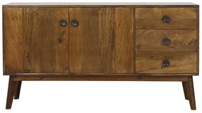 Dřevěná komoda Espita se šuplíky a dvířky - 152*40*80cm