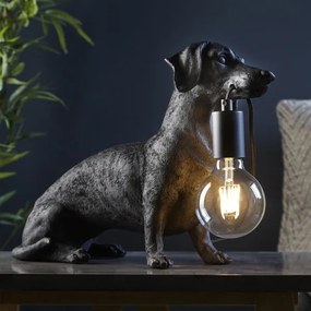 Endon 101188 - Stolní lampa DACHSHUND 1xE27/10W/230V černá