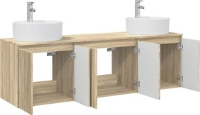 Sada koupelnových skříněk 3 ks Dub sonoma 49,5 x 44,5 x 65 cm 3405669