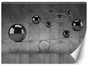 Gario Fototapeta Stříbrné koule na pozadí betonové zdi Materiál: Vliesová, Rozměry: 200 x 140 cm