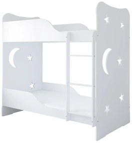 BabyBeds Dětská patrová postel STARS 180x80 Barevné provedení: Šedá, Úložný prostor: Ne, bez úložného prostoru