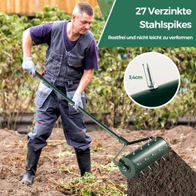 Costway Ruční válec na provzdušňování trávníku válec na trávník s rukojetí