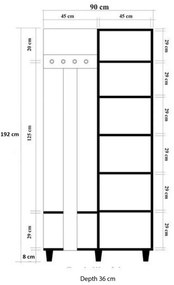 Věšák se skříní Garmanto Tree Sonoma Oak