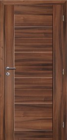 Solodoor Interiérové dveře rámové, 80 P, 850 × 1985 mm, fólie, pravé, ořech královský, plné