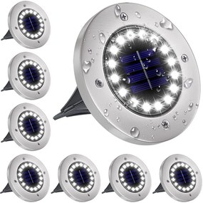 Bezdoteku LEDsolar 16Z venkovní světlo k zapíchnutí do země 8 ks, 16 LED, bezdrátové, iPRO, 1W, studená            barva