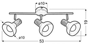 Bodové svítidlo PUERTO 3xE14/40W/230V
