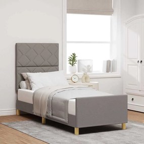 Rám postele s čelo Taupe 80 x 200 cm textil 3344764