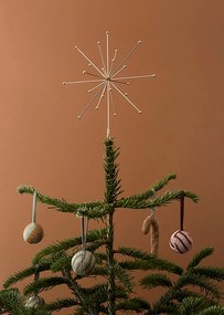 OYOY LIVING II. JAKOST Vánoční hvězda Christmas Topstar špička na stromeček stříbrná