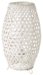 Bílá bambusová stolní lampa s bambusovým stínidlem (výška 36 cm) – Casa Selección