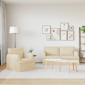 Set pohovek 2 ks Krémová textil 3407565