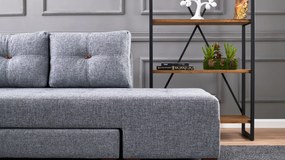 Atelier del sofa Rozkládací rohová pohovka MANAMA šedá levý roh 825BLC1182