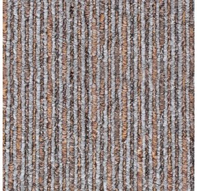 SPOLTEX Metrážový koberec LINES / 69 ŠEDOHNĚDÝ BARVA: Hnědá, ŠÍŘKA: 4 m