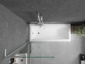 Mexen Next L, 1-křídlová vanová zástěna 70 x 150 cm, 6mm čiré sklo, bílý profil, 895-070-000-03-00-20