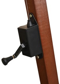 Závěsný slunečník s dřevěnou tyčí, 300x300 cm, bílá - Default Title